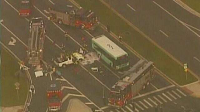 Lynx bus, truck crash on International Drive in Orlando